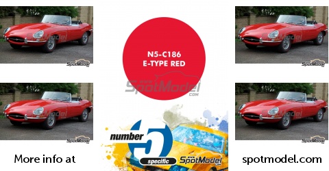 Number Five N5-C186: Paint for airbrush E-Type Red 1 x 30ml for Revell ...