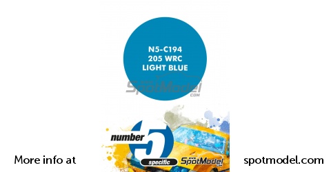 Number Five N5-C194: Paint for airbrush 205 WRC Light Blue 1 x 30ml for ...