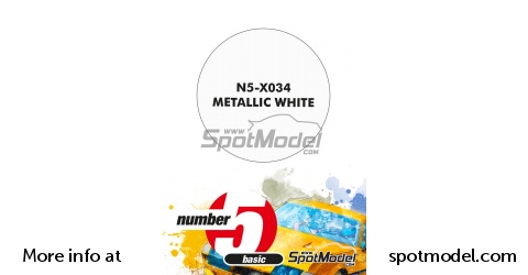 Number Five N5-X034: Paint for airbrush Metallic White 1 x 30ml (ref ...