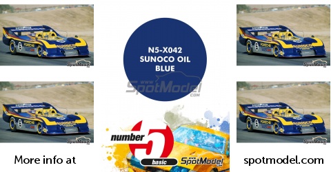 Number Five N5-X042: Paint for airbrush Sunoco Oil Blue 1 x 30ml for ...