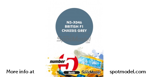 Number Five N5-X046: Paint for airbrush British F1 Chassis Grey 1 x 30ml (ref. N5-X046) | SpotModel