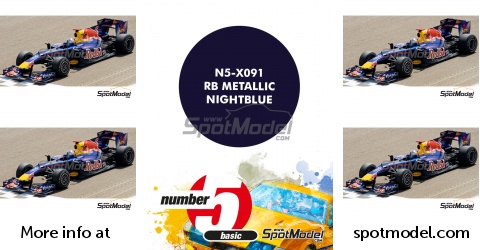 Number Five N5-X091: Paint for airbrush RB Metallic Night Blue 1 x 30ml (ref. N5-X091) | SpotModel