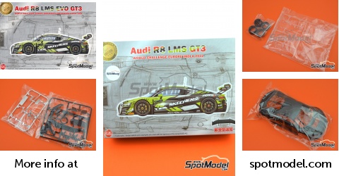 Nunu PN24044: Car scale model kit 1/24 scale - Audi R8 LMS GT3 Evo II WRT Team sponsored by ...