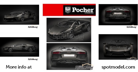 Pocher HK121: Car scale model kit 1/8 scale - Lamborghini Aventador LP ...