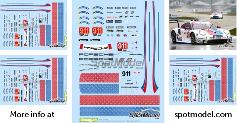 Print Lab Decals DCL-DEC984: Marking / livery 1/18 scale - Porsche 911 ...
