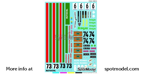 Print Lab Decals PLB2-129013: Marking / livery 1/24 scale - Alfa Romeo ...