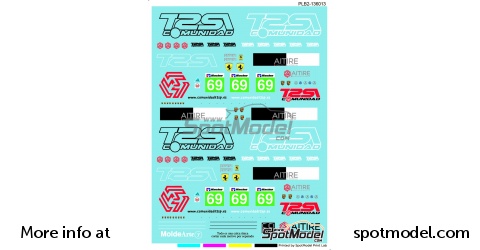 Print Lab Decals PLB2-136013: Marking / livery 1/24 scale - Ferrari GT3 ...