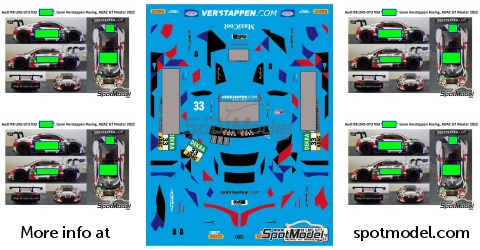 Print Lab Decals PLB2-212599: Marking / livery 1/27 scale - Audi R8 LMS ...