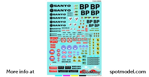 Print Lab Decals PLB2-258080: Logotypes 1/24 scale - Sponsors mix (ref ...