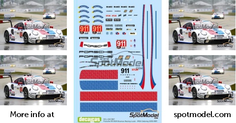 Decalcas DCL-DEC997: Marking / livery 1/24 scale - Porsche 911 RSR ...