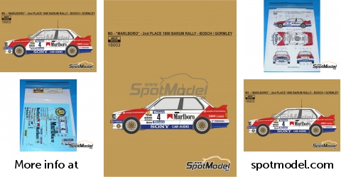Reji Model 18003: Marking / livery 1/18 scale - BMW M3 E30 Group A BMW ...