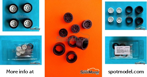 Reji Model SP929: Rims and tyres set 1/24 scale - Minilite for Renault ...