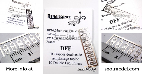 Renaissance Models DFF: Petrol Caps 1/43 scale - Double fuel intake ...