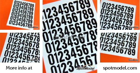Renaissance Models DU160A: Decals 1/24 scale - Black Numbers (ref ...