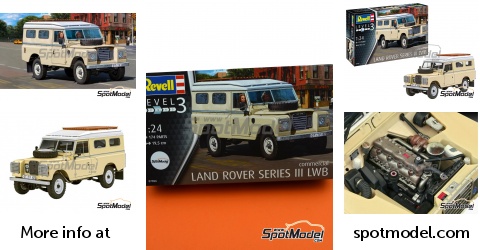 Revell 07056: Car scale model kit 1/24 scale - Land Rover Serie III LWB ...