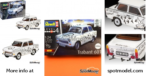 Revell 07713: Car scale model kit 1/24 scale - Trabant 601S sponsored by Builders Choice (ref ...