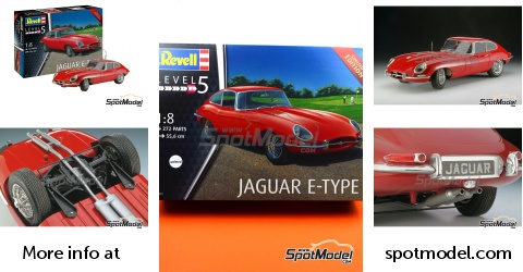 Revell 07717: Car scale model kit 1/8 scale - Jaguar E-Type Coupe (ref ...