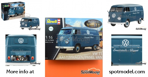 Revell 07742: Van scale model kit 1/16 scale - Volkswagen Transporter ...