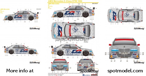SK Decals SK24127: Marking / livery 1/24 scale - AMG Mercedes C-Class ...