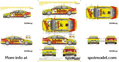 SK Decals SK24153: Marking / livery 1/24 scale - Audi A4 Quattro Abt ...