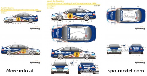 SK Decals SK24157: Marking / livery 1/24 scale - Audi A4 Quattro Audi ...