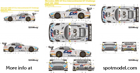 SK Decals SK24169: Marking / livery 1/24 scale - Mercedes AMG GT3 Evo ...