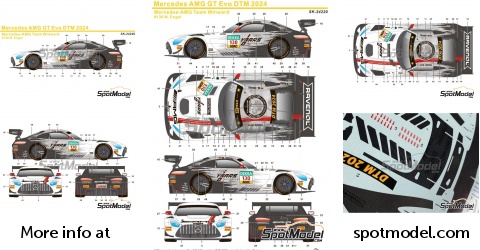 SK Decals SK-24220: Marking / livery 1/24 scale - Mercedes AMG GT3 Evo ...