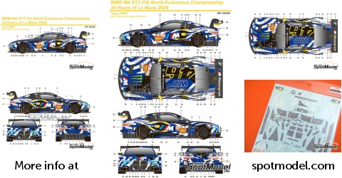 SK Decals SK-24225: Marking / livery 1/24 scale - BMW M4 GT3 WRT Team ...