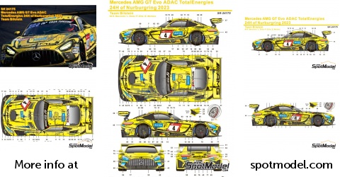 SK Decals SK24175: Marking / livery 1/24 scale - Mercedes AMG GT3 Evo ...