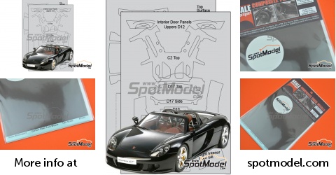 Scale Motorsport 7018: Carbon fibre pattern decal set 1/24 scale - Porsche Carrera GT - for ...