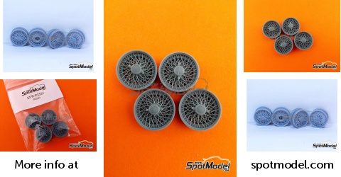 Scale Production P2531: Rims 1/24 scale - 15 inches wire wheel set - 4 ...