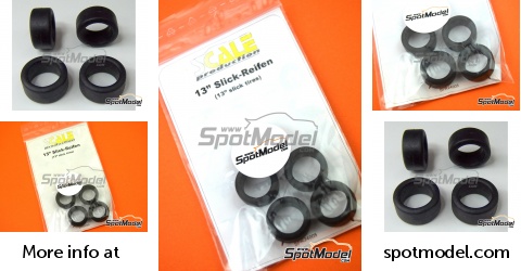 Scale Production SPR24005: Tyre set 1/24 scale - Slicks 13 inches - 4 ...