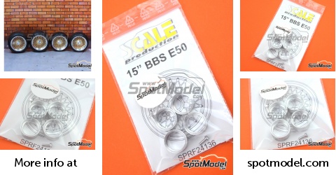 Scale Production SPRF24136: Rims 1/24 scale - BBS E50 15 inches for ...