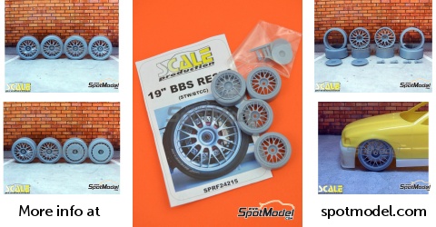 Scale Production SPRF24215: Rims and tyres set 1/24 scale - BBS RE276 ...