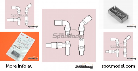 Scalecars.Online SCO-R006: Hose joints 1/24 scale - Hose joints V.1 ...
