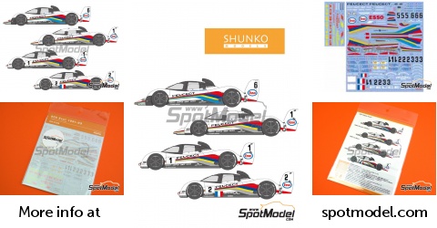 Shunko Models SHK-D120B: Marking / livery 1/24 scale - Peugeot 905 Evo1 ...