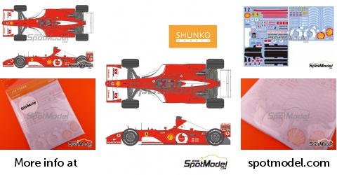 Shunko Models SHK-D506: Marking / livery 1/12 scale - Ferrari F2002 ...