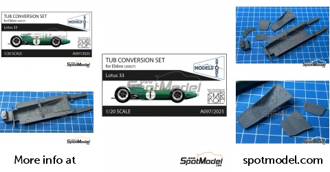Stone Models A097/2025: Cockpit set 1/20 scale - Lotus Climax Type 33 ...