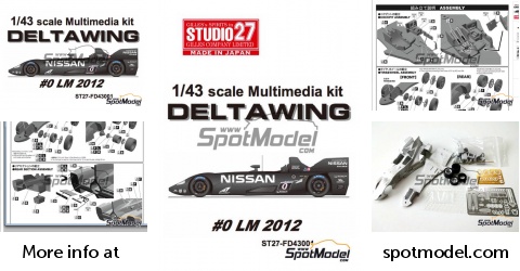 Studio27 FD43001: Car scale model kit 1/43 scale - Nissan DeltaWing ...