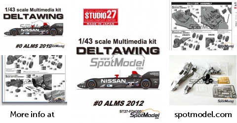 Studio27 FD43002: Car scale model kit 1/43 scale - Nissan DeltaWing ...