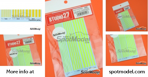Studio27 FP0054: Decals - Fluorescent yellow lines 1mm, 2mm and 3mm ...