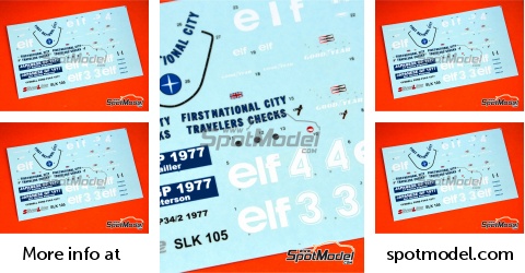 Tameo Kits DK-SLK105: Marking / livery 1/43 scale - Tyrrell Ford P34/2 ...