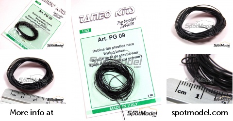 Tameo Kits PG09: Detail 1/43 scale - Black piping cord (ref. PG09 ...
