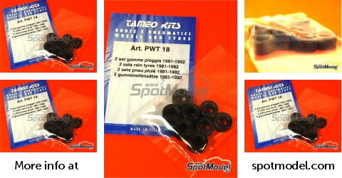 Tameo Kits PWT18: Tyre set 1/43 scale - Formula 1 rain tyres - FIA ...