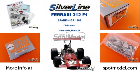 Tameo Kits SLK139: Car scale model kit 1/43 scale - Ferrari 312 F1 ...
