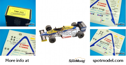 Tameo Kits TMK023: Car scale model kit 1/43 scale - Williams Honda FW10 ...