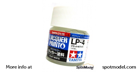 Tamiya 82104: Lacquer paint Flat white LP-4 1 x 10ml (ref. LP-4 ...