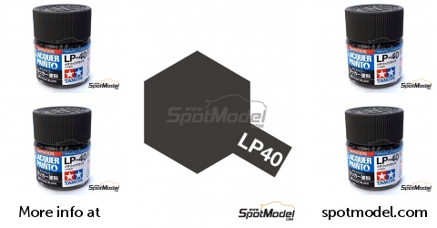 Tamiya 82140: Lacquer paint Metallic black LP-40 1 x 10ml (ref. LP-40 ...