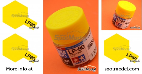 Tamiya 82180: Lacquer paint Flat yellow LP-80 1 x 10ml (ref. LP-80 ...