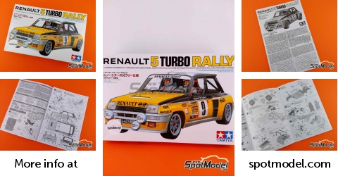 Tamiya 24027: Car scale model kit 1/24 scale - Renault 5 Turbo Galtier ...